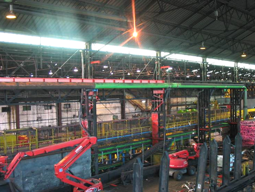 ArcelorMittal - assainissement de chemins de roulement Rodange - Geprolux